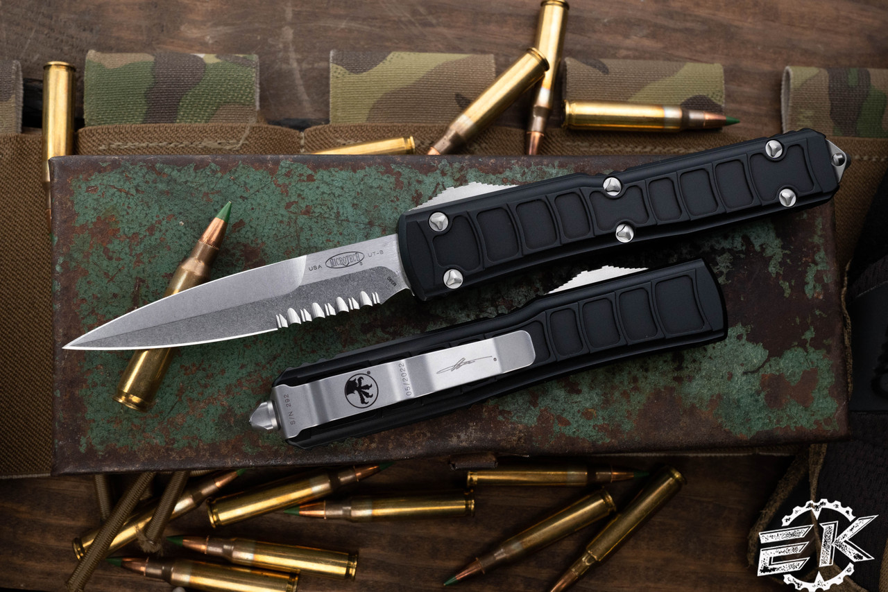 Microtech Ultratech Ii Stepside Otf Automatic Knife Black 34 Bayonet