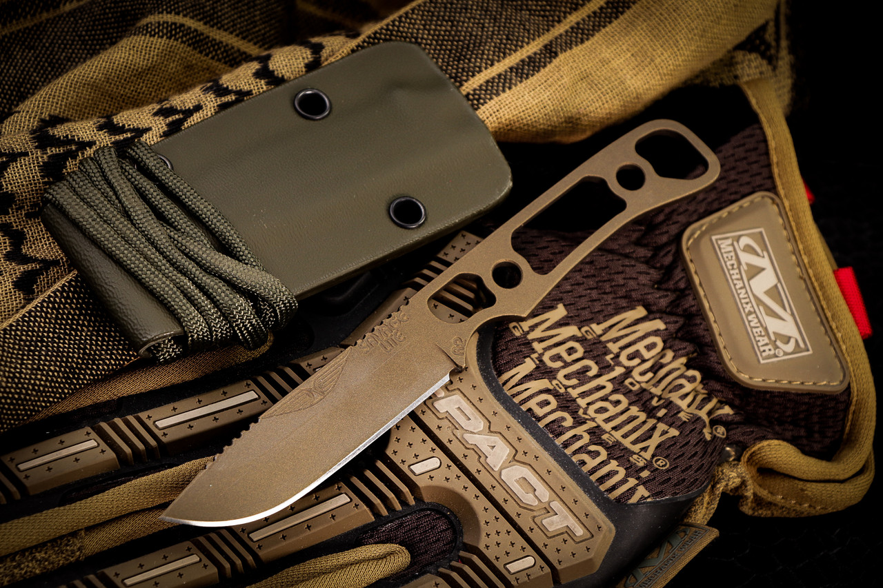Hawk Creek Armory "Savage Lite" Skeletonized Fixed Blade Bronze ...
