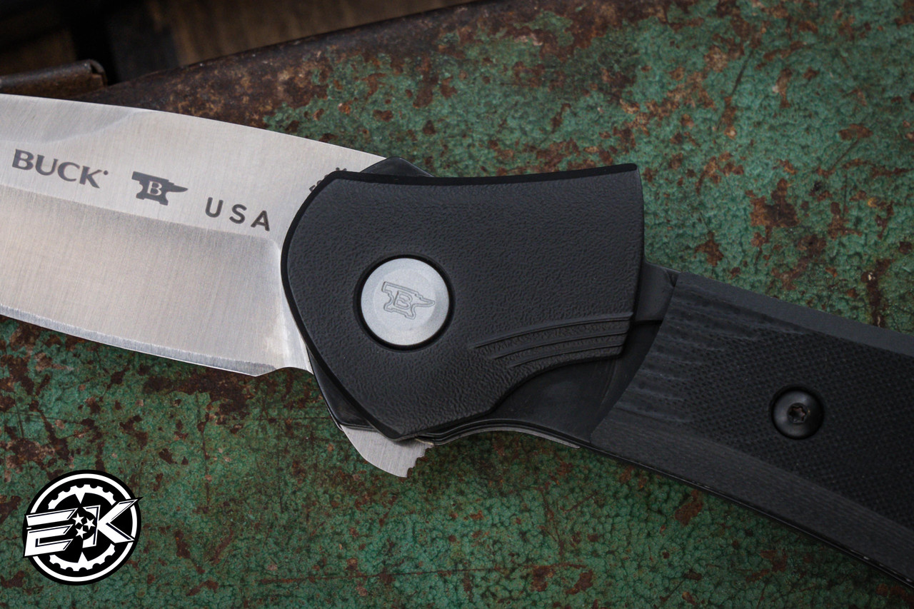 Buck 590 Paradigm Spring Assisted Folding Knife Black G10 3" S35VN Satin