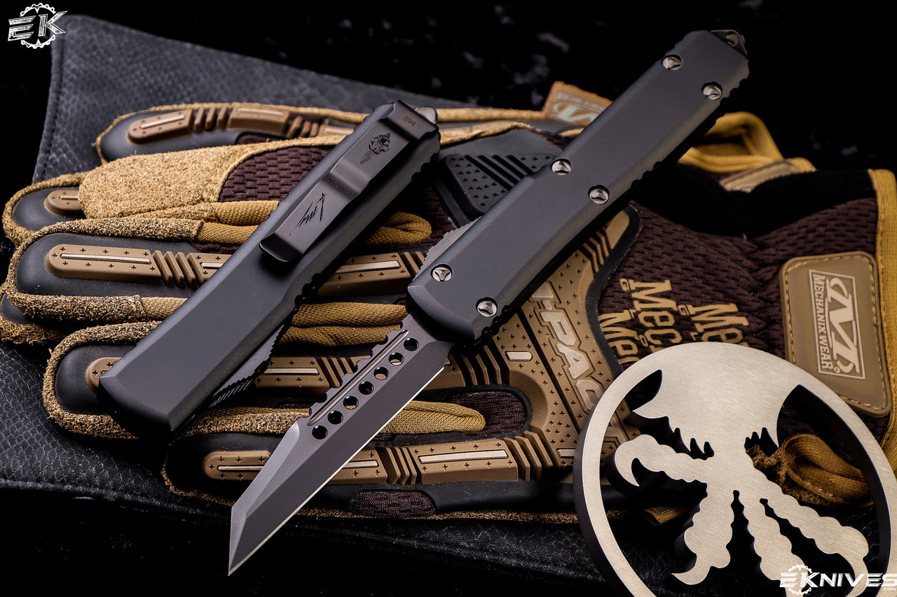 Microtech Ultratech Warhound DLC Shadow OTF Automatic Knife 3.4" 119W ...