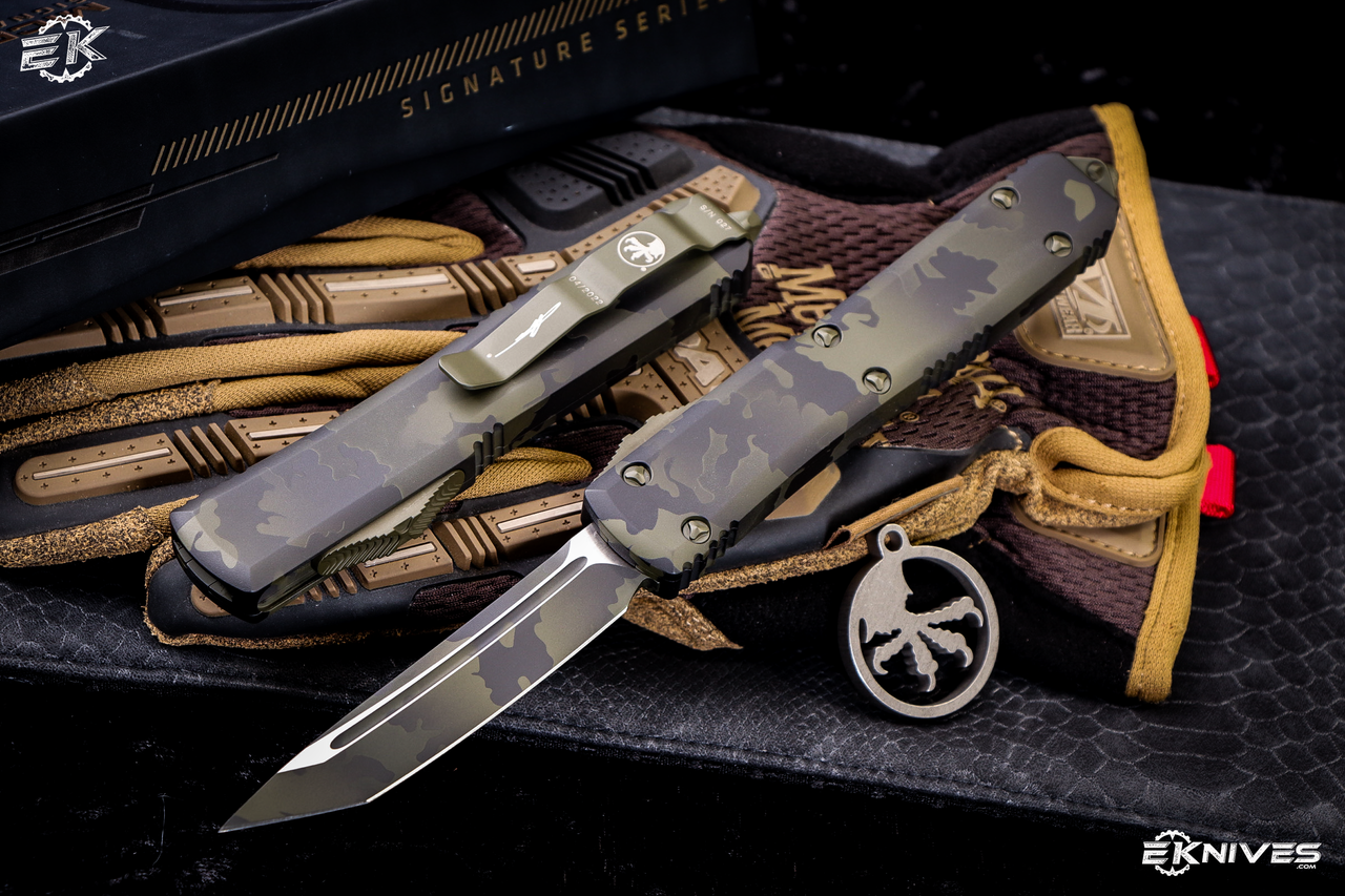 Microtech Ultratech OD Green Camo Cerakote OTF Automatic Knife 3.4 ...