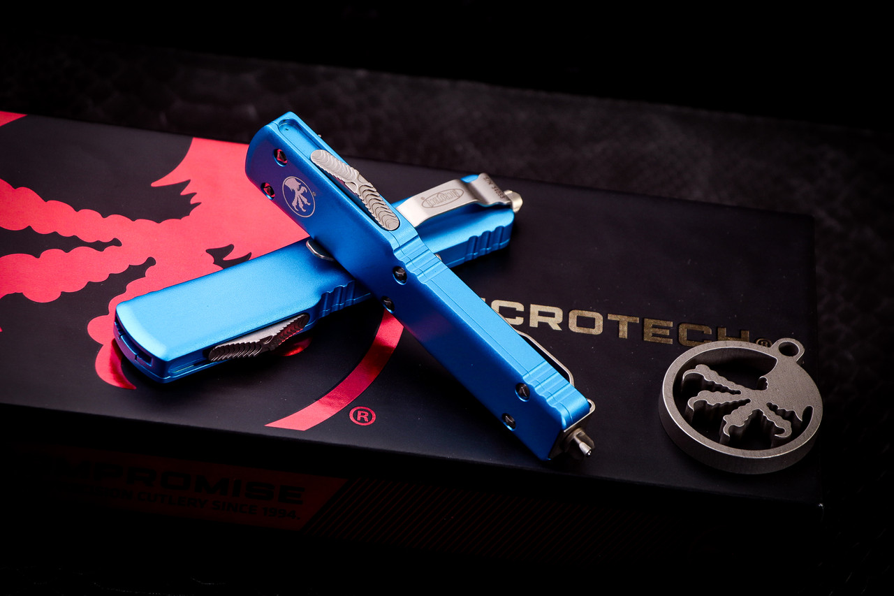 Microtech Utx 70 Otf Automatic Knife Turquoise 24 Dagger Satin 147 4tq