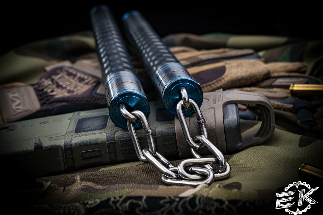 Sergey Rogovets Custom "Nunchucks" Carbon Handles, Titanium Anodized Ends