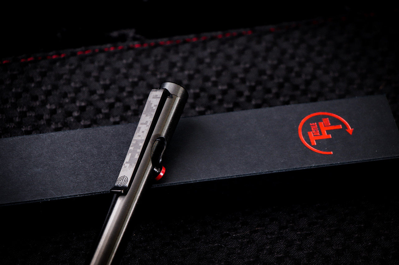 Tactile Turn Bolt Action Stealth DLC Pen Red Bolt, Tritium 5.6" Ti Clip
