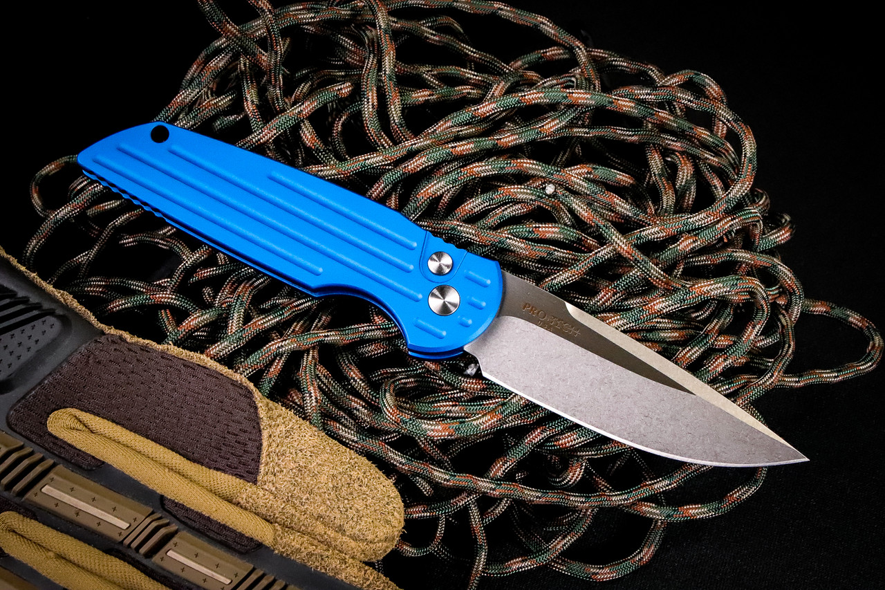 Protech Tr 3 Tactical Response Left Hand Automatic Folding Knife Blue 3