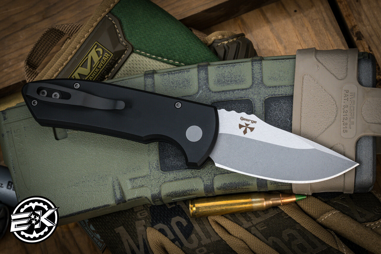 Protech Sbr Short Bladed Rockeye Automatic Knife Textured Black 25