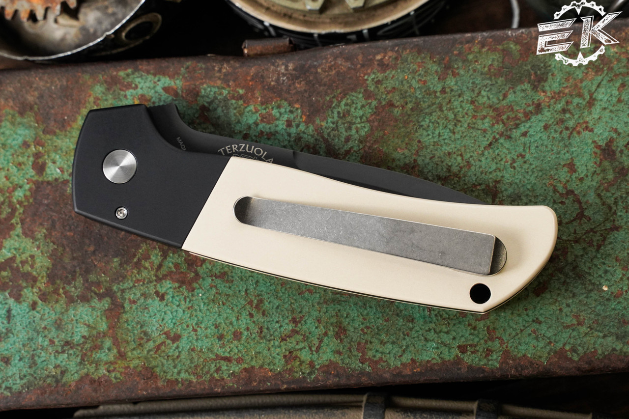Protech Terzuola Atcf Automatic Folding Knife Tuxedo Ivory Micarta 3