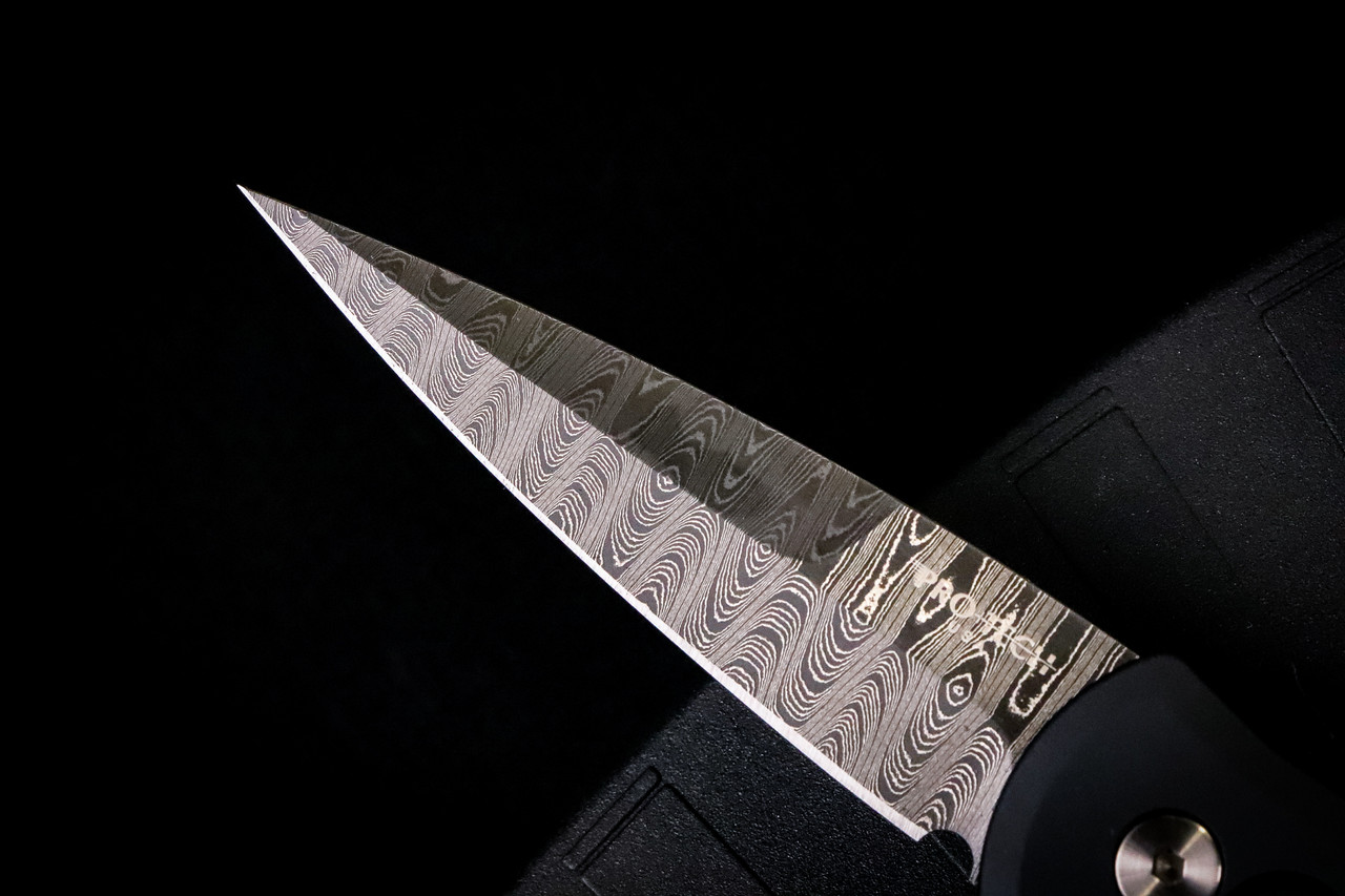 Protech Custom Godson Automatic Folding Knife Maple Burl Inlay 3