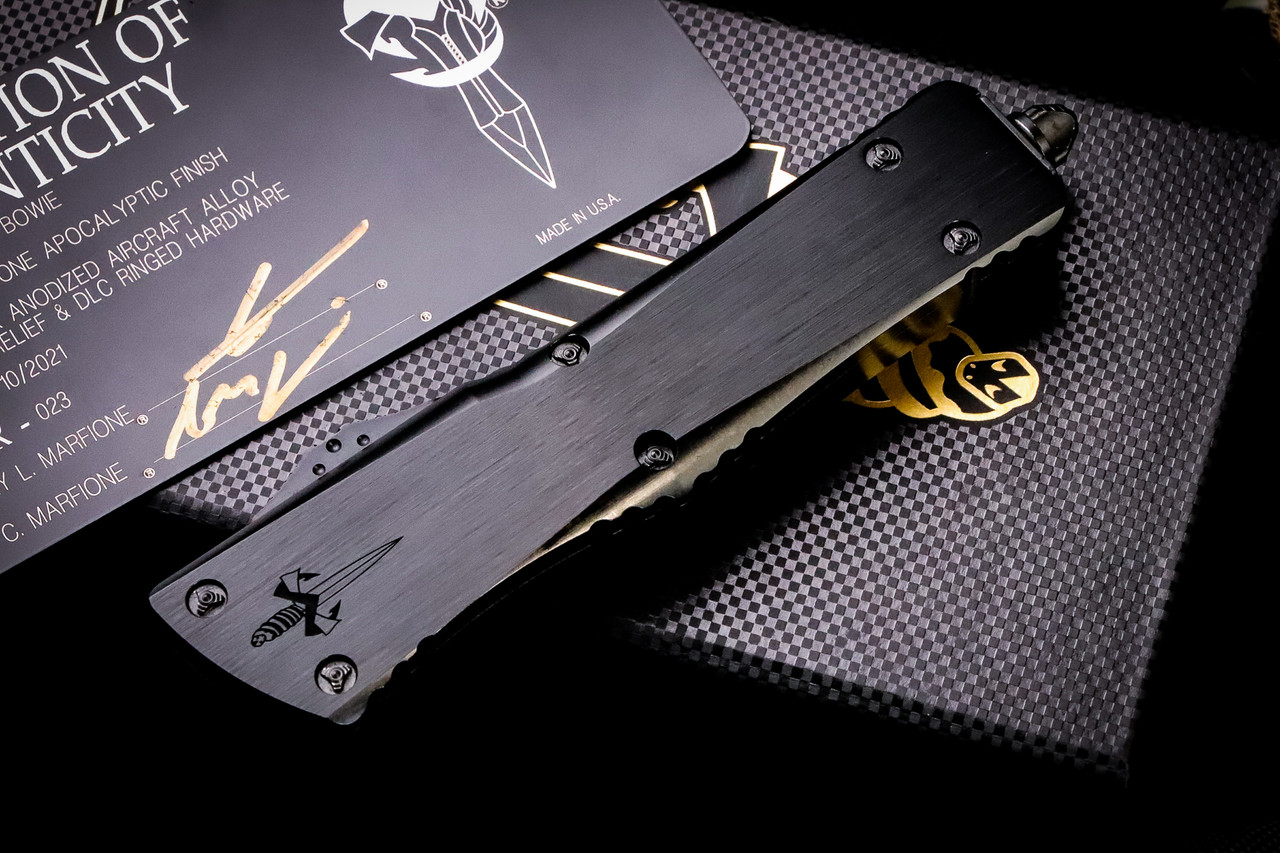 Marfione Custom Combat Troodon Otf Black Dagger Relief Knife 38 Dlc