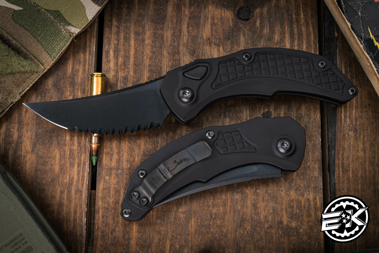 Microtech/Bastinelli Brachial Automatic Folding Knife DLC Shadow 3.5 ...