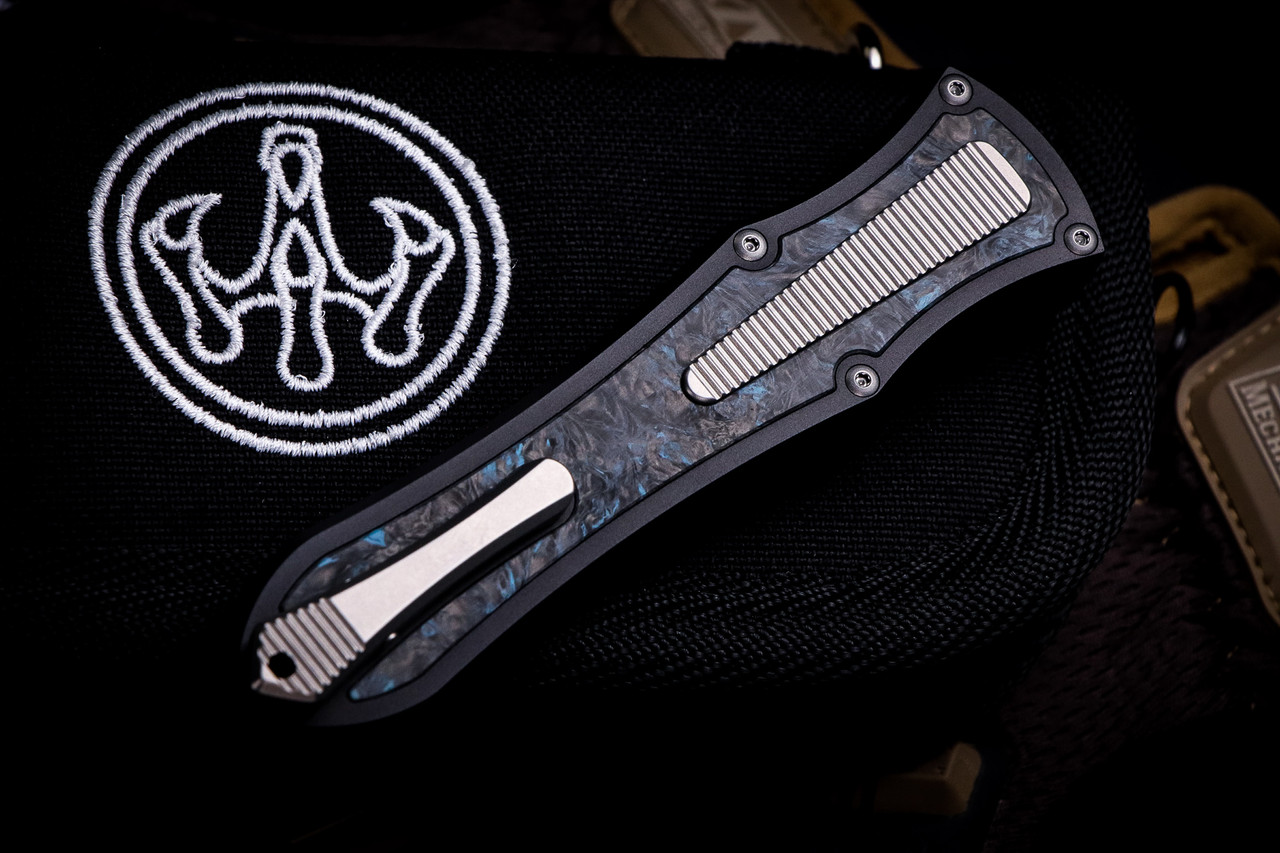 Hawk Knives Deadlock Model C Blue Fat Carbon Inlay Aluminum 3.5 ...