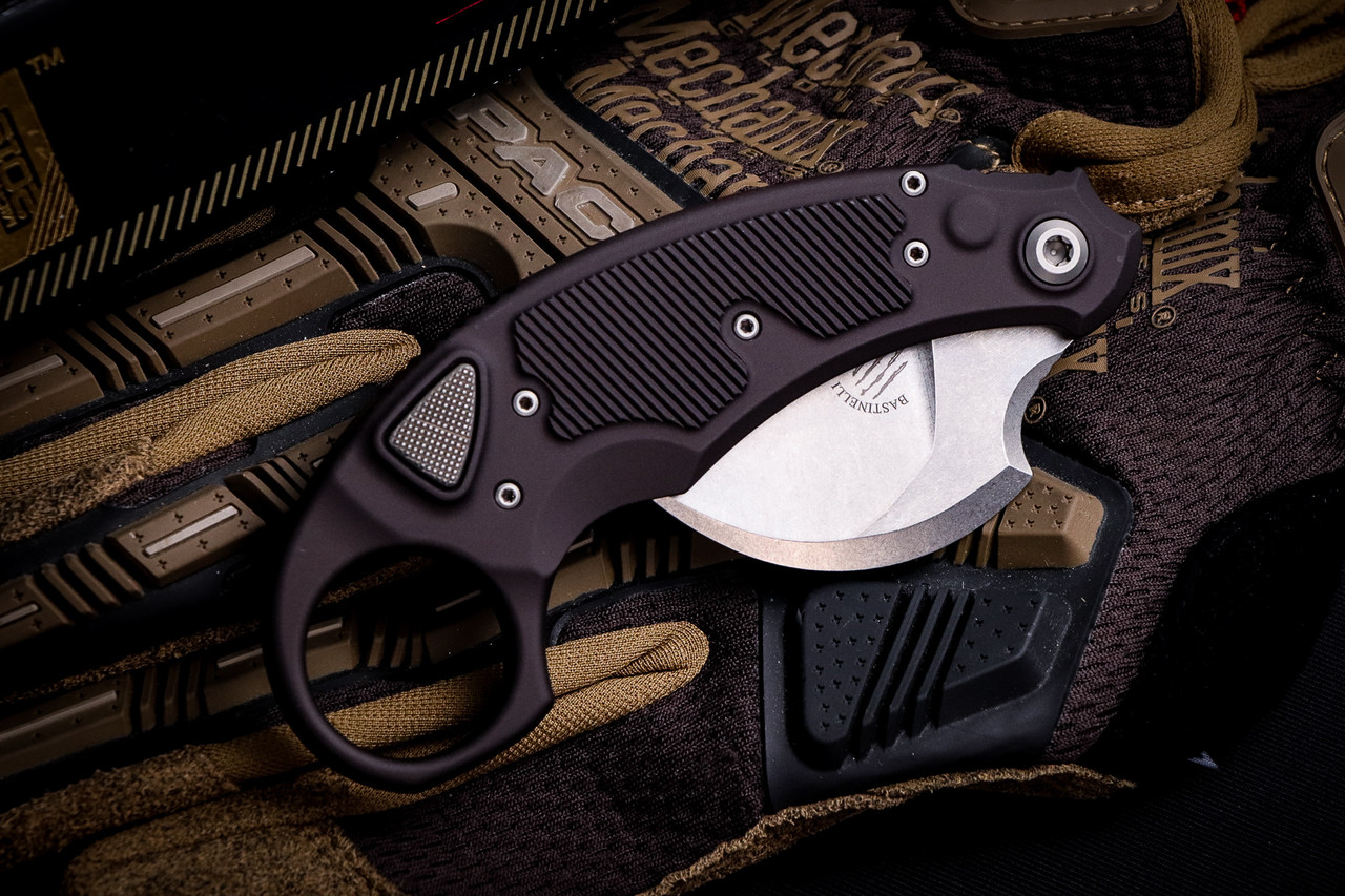 Microtech/Bastinelli ICONIC (No Safety) Automatic Folding Karambit ...