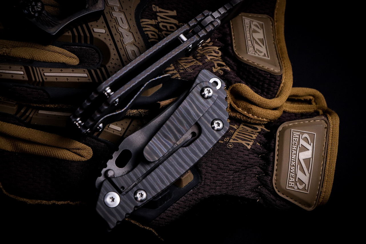 Mick Strider Knives PT Persian Flame Anodized Folding Knife Titanium 2. ...