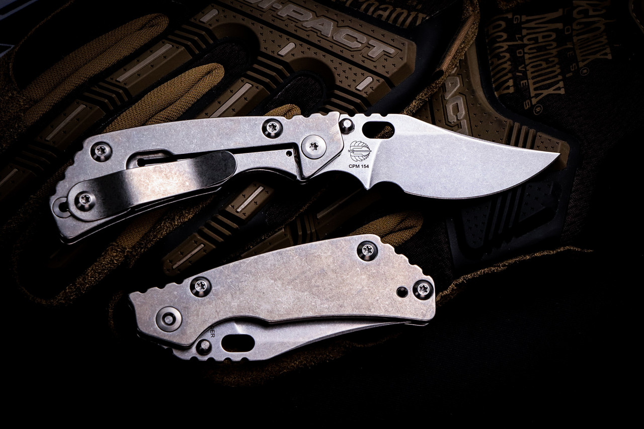 Mick Strider Knives MSC PT Persian Folding Knife Titanium 2.8" Stonewash