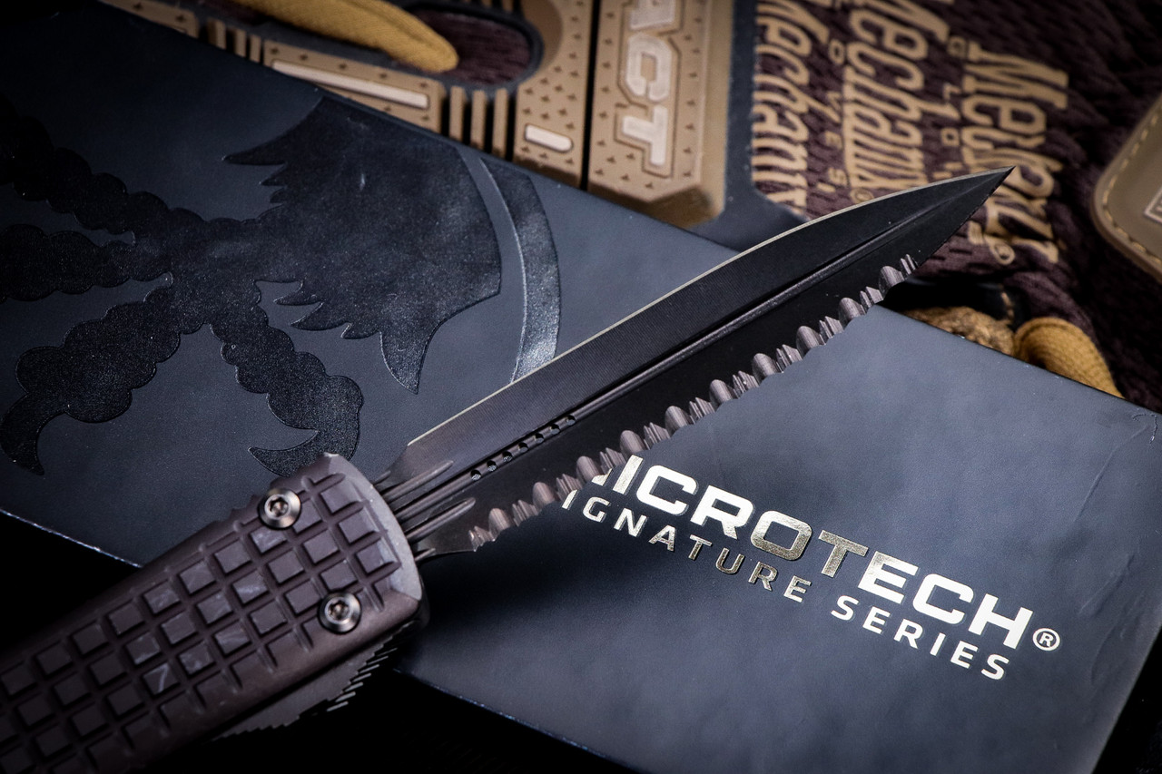 Microtech Ultratech Delta Frag Shadow Knife Nickel Boron Internals 34