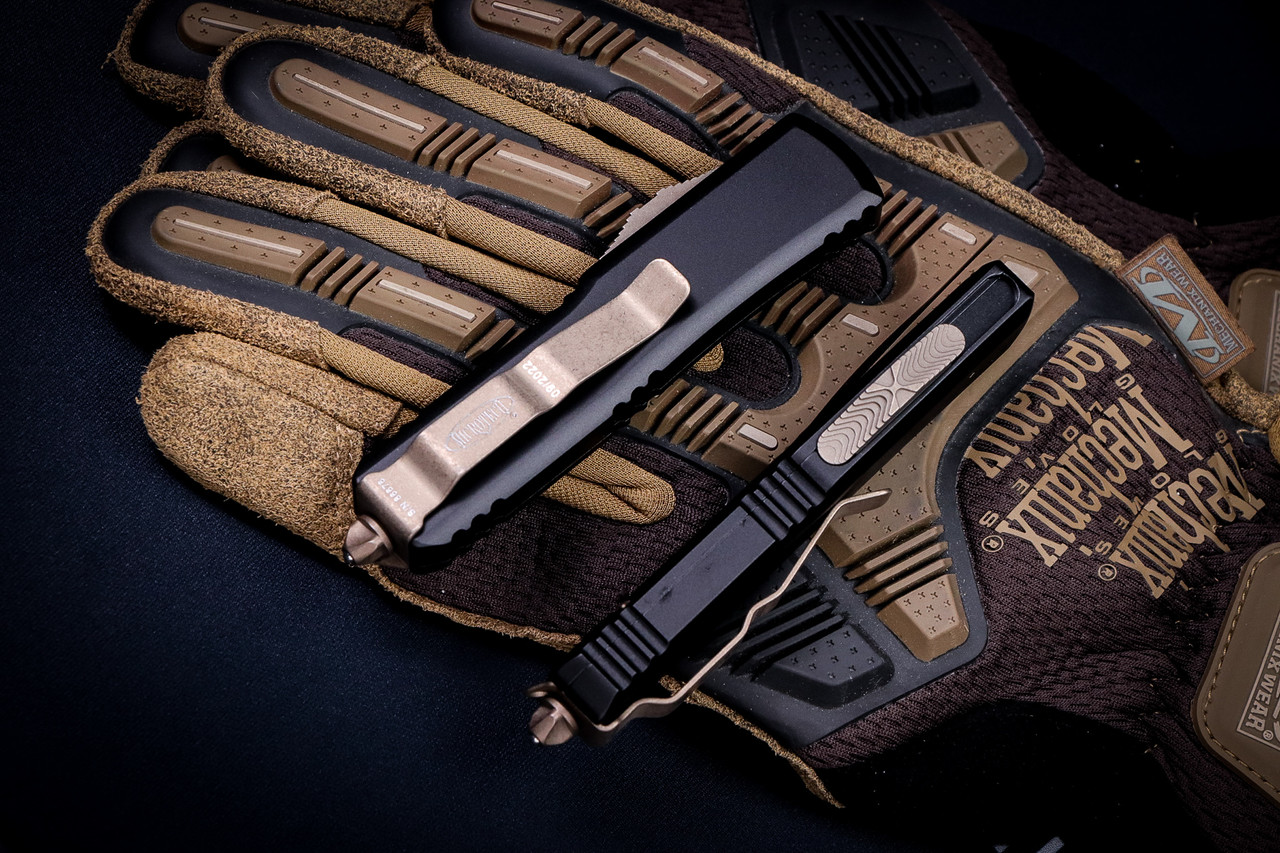 Microtech Utx 85 Spartan Otf Automatic Knife 3 Bronze Apocalyptic 230 13ap