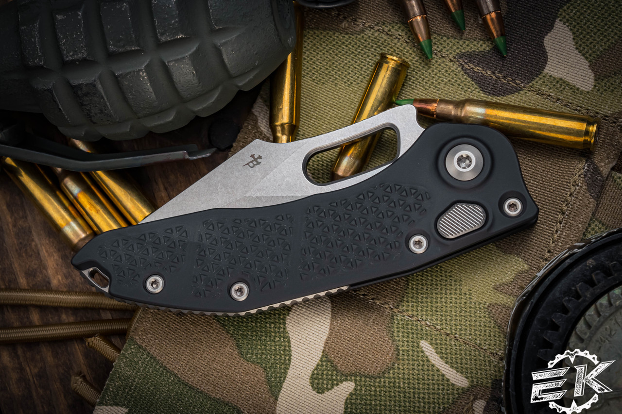 Microtechborka Blades Stitch Automatic Folding Knife 375 Stonewash