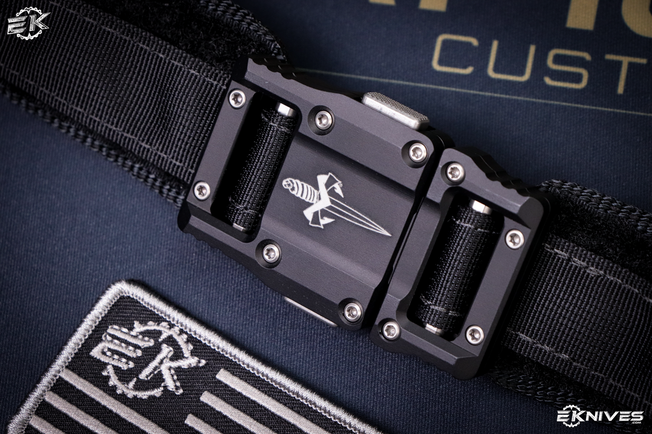 Microtech Knives APIS Dagger Logo Aluminum Tactical Black Nylon Belt ...