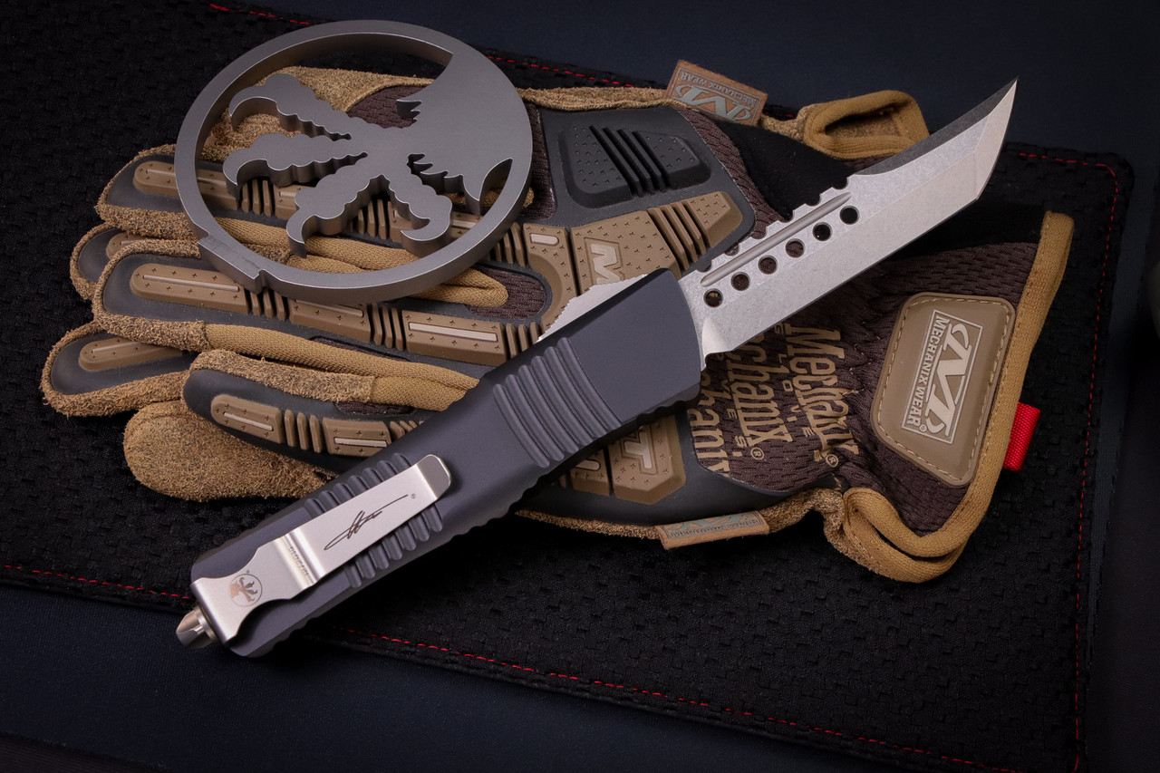 Microtech Combat Troodon Otf Automatic 38 Hellhound Tanto Stonewash