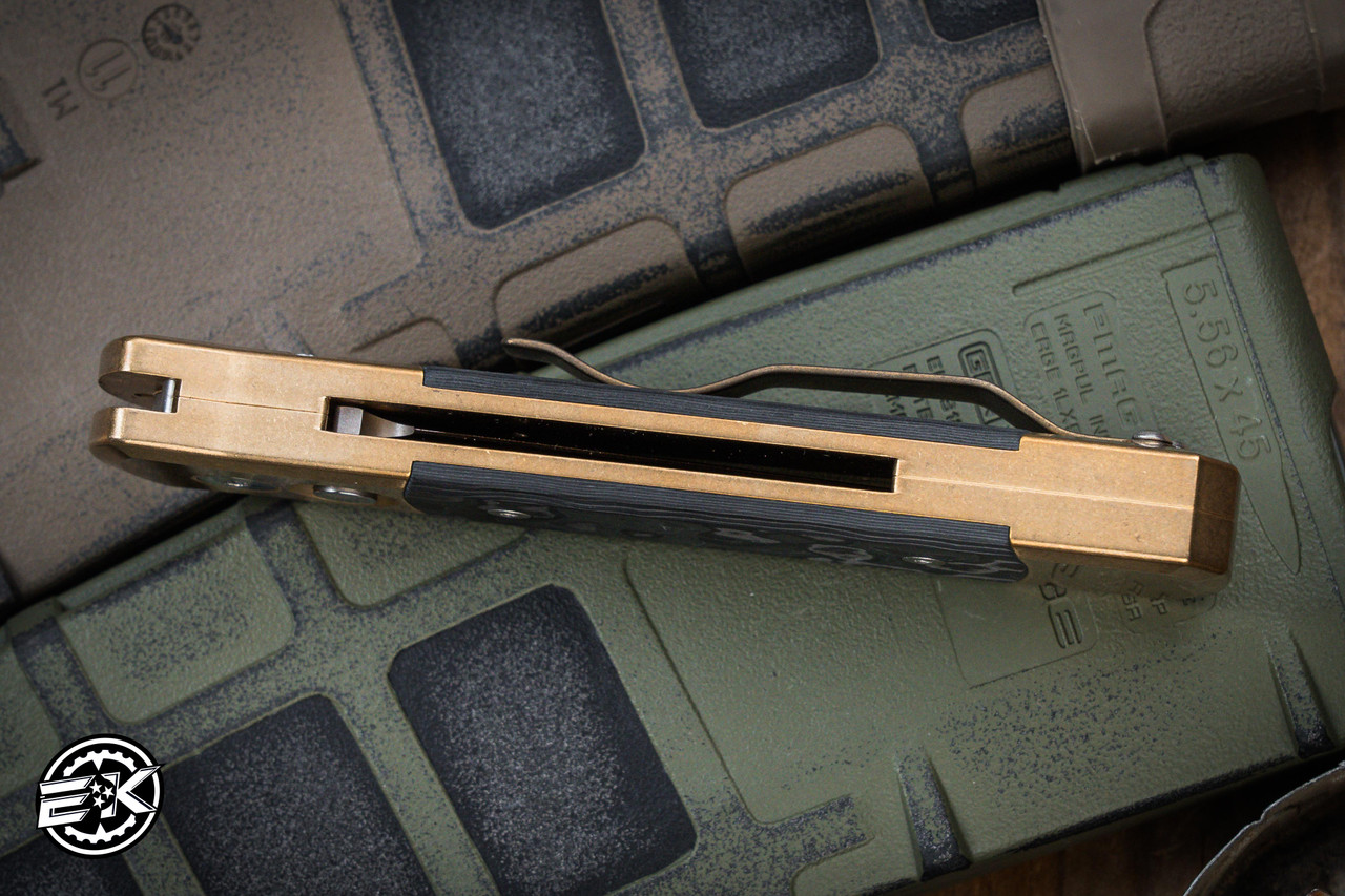 Protech Godson Limited Automatic Knife Bronze Aluminumcamo Fatcarbon