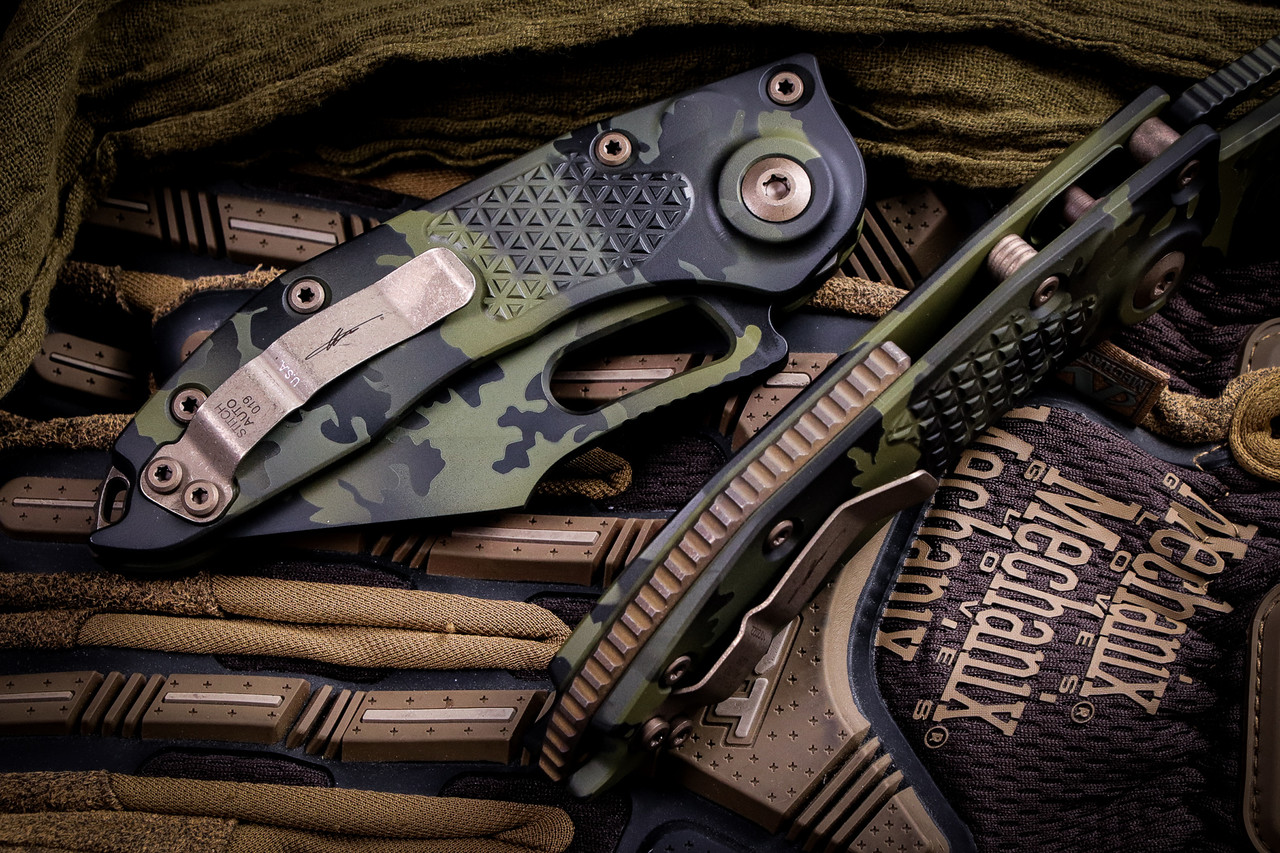 Microtechborka Blades Stitch Automatic Folding Knife Od Camo 375