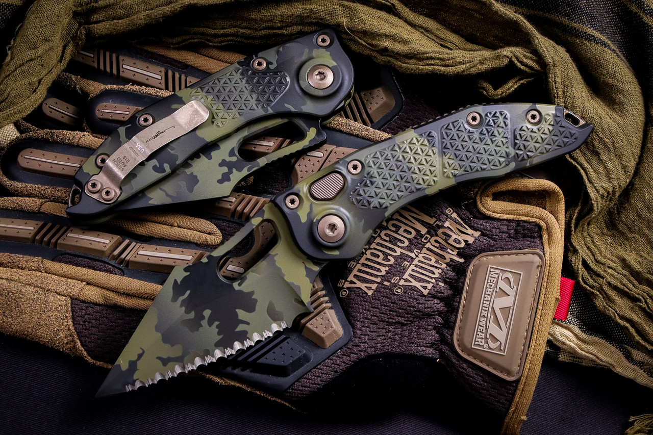 Microtechborka Blades Stitch Automatic Folding Knife Od Camo 375