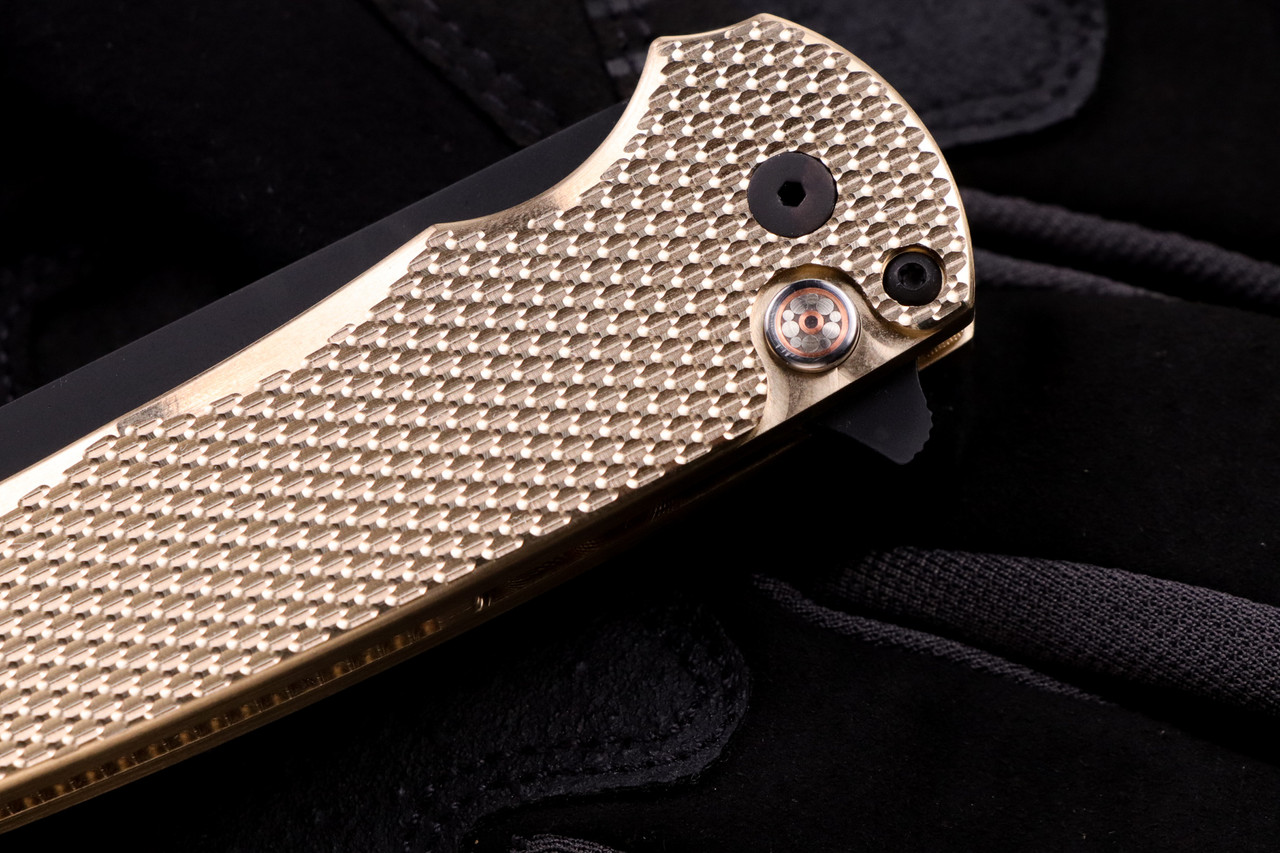 Protech Malibu Folding Knife Textured Bronze 325 Dlc Reverse Tanto 5213