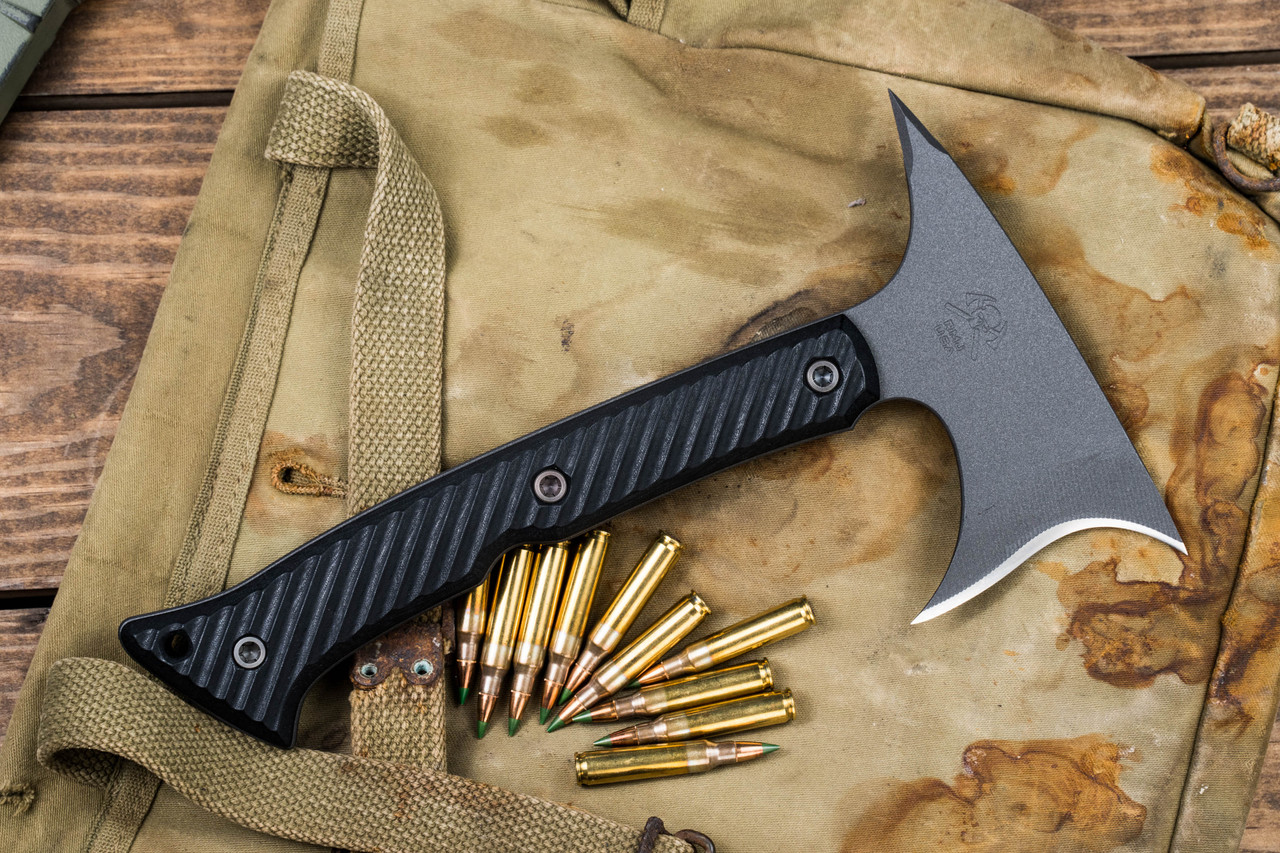RMJ Tactical/Tracker Dan Graymatter/Bloodshark Set Black Micarta