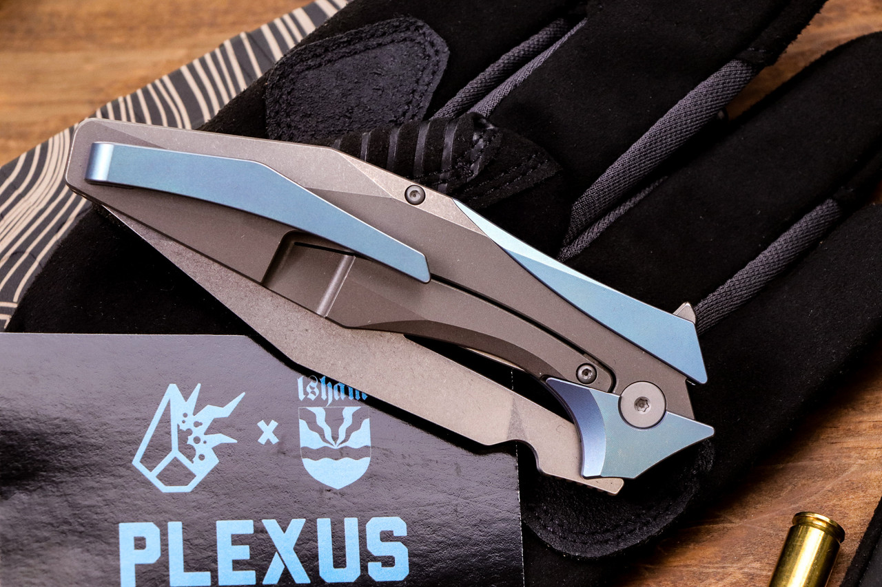 Arcane Design/Isham Bladeworks "The Plexus" Folding Knife Grey ...