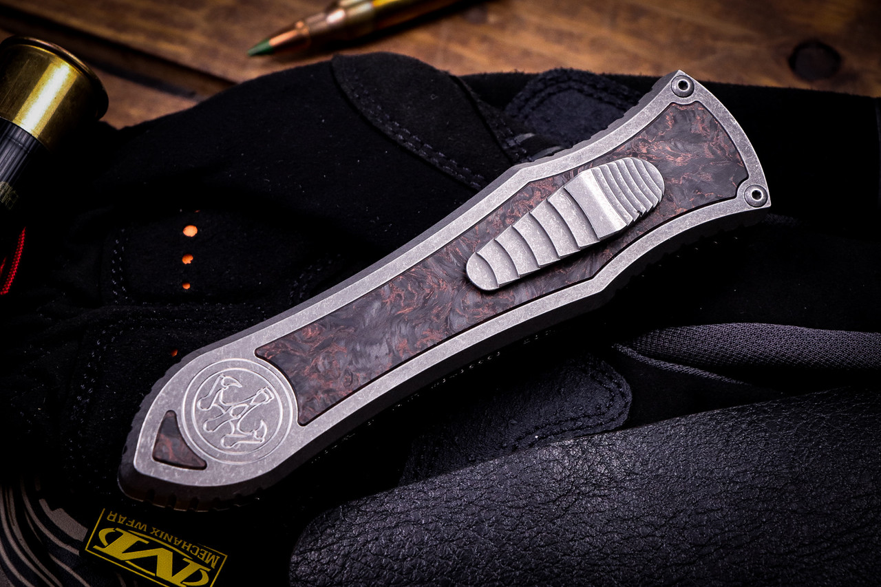Hawk Knives Deadlock Model C Titanium Fat Carbon Inlay 3.5" Stonewash ...