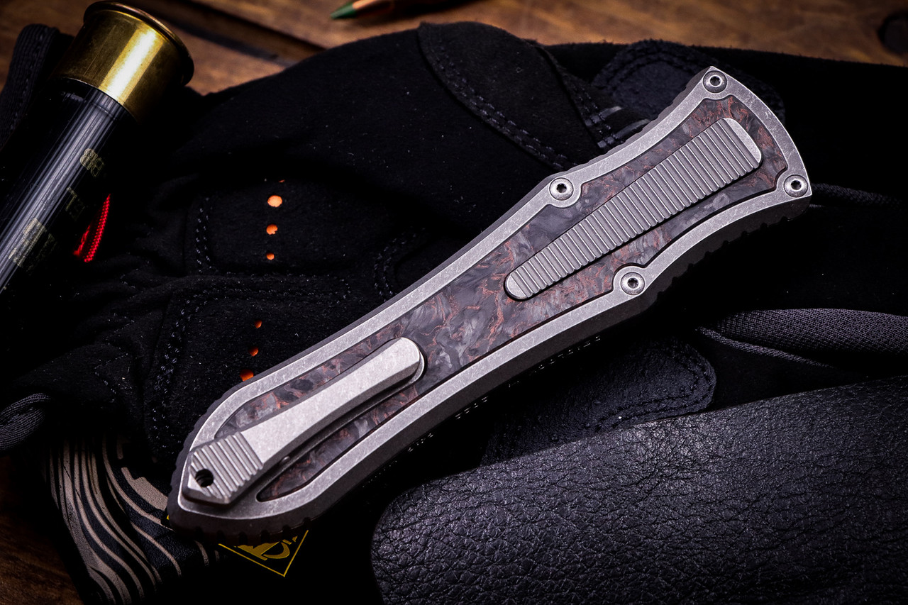 Hawk Knives Deadlock Model C Titanium Fat Carbon Inlay 3.5" Stonewash ...