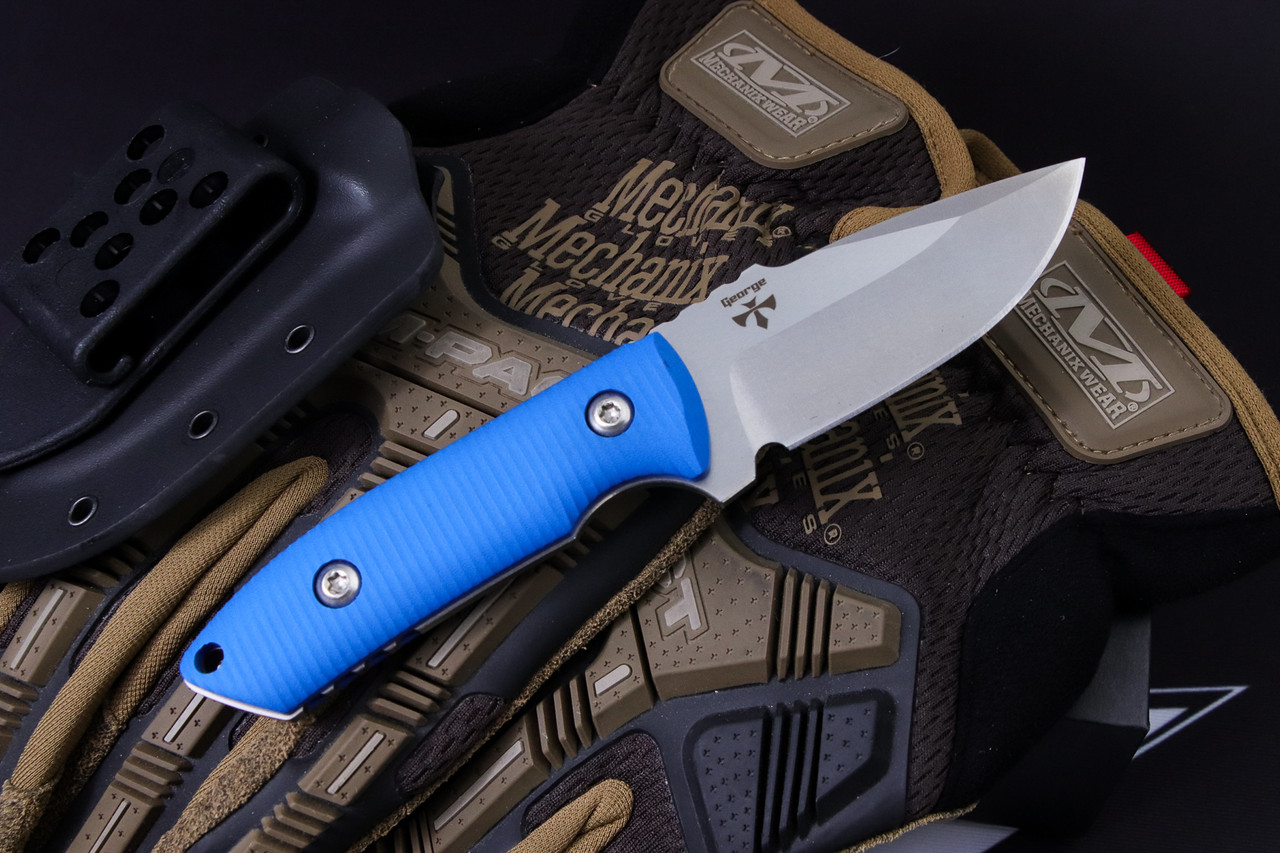 Protech Sbr Blue G10 Short Bladed Rockeye Fixed Blade Knife 29 S35vn