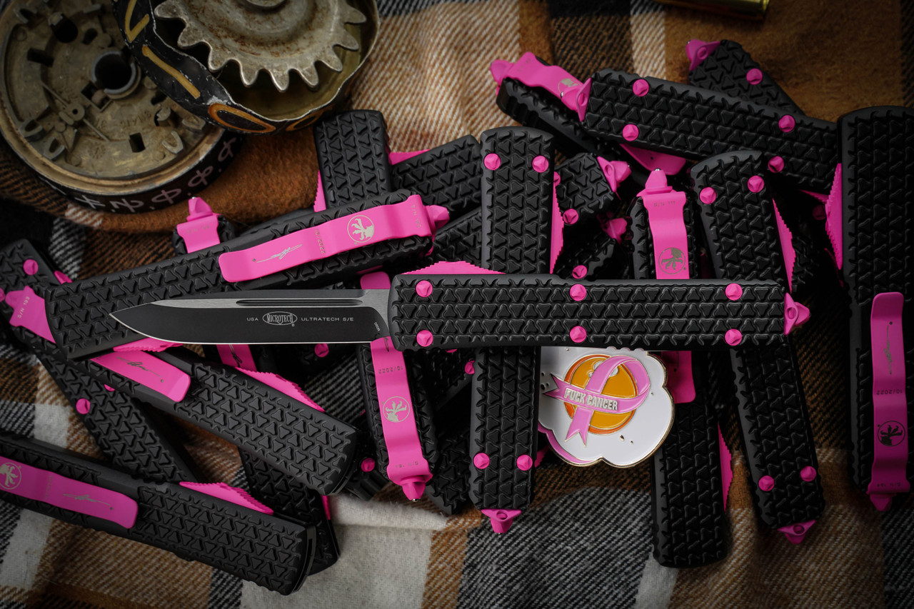 Microtech Tri Grip Ultratech Eknives Ekclusive Pink Cerakote Otf