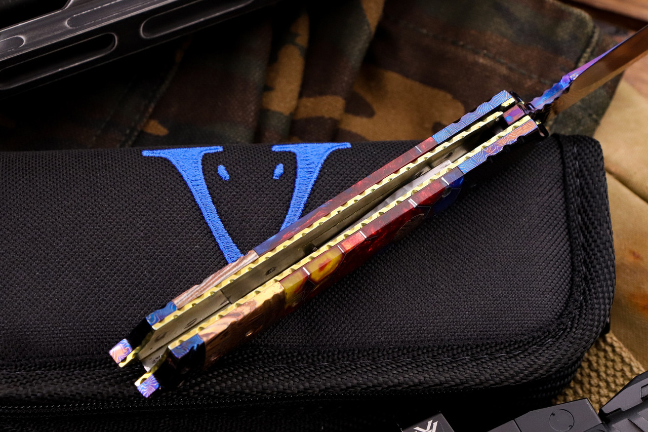 Brandon Vallotton Custom "Guillotine Razor" Turkish Damascus Handle ...