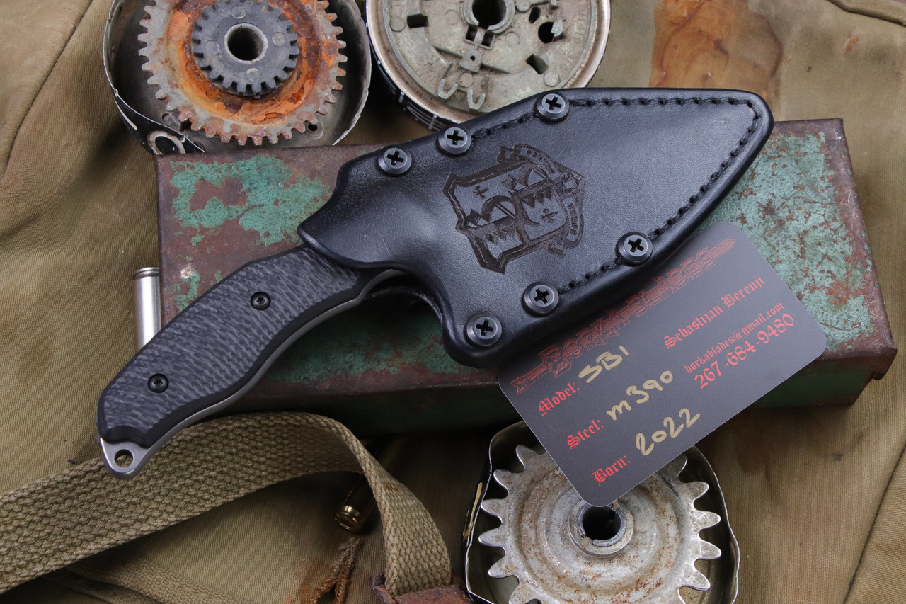 Borka Blades Sb1 Carbon Fiber Fixed Blade Knife 4 Custom Hand Ground