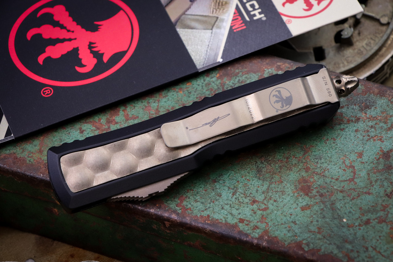 Microtech Daytona Bronze Bubble Inlay Otf Automatic Knife 3 Bronze