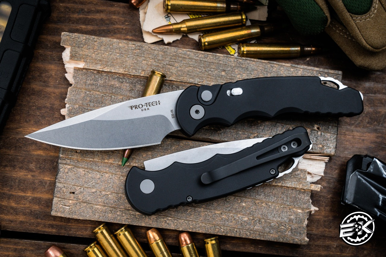 ProTech TR-5 Tactical Response Automatic Knife Black Aluminum 3.25 ...