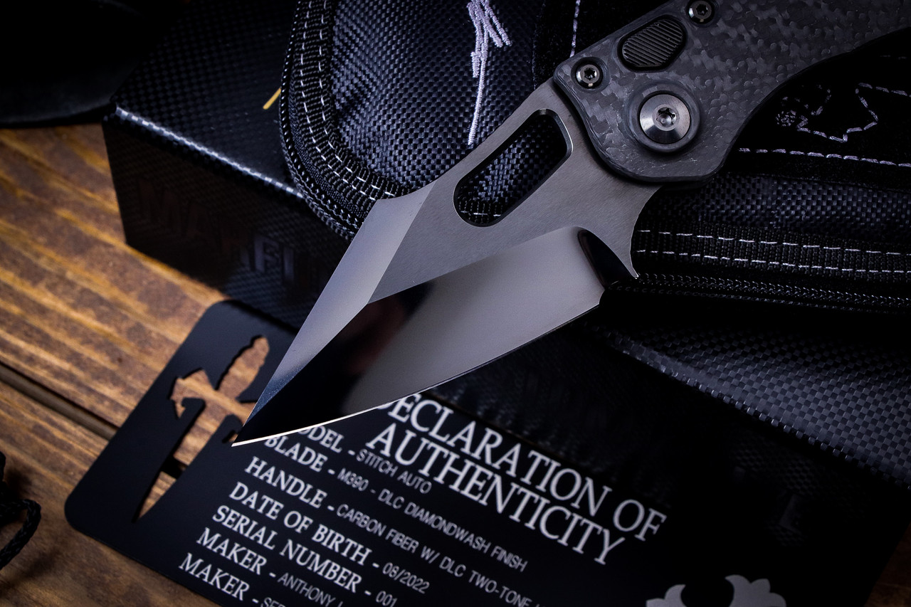 Marfione Customborka Blades Stitch Automatic Carbon Fiber 375 Dlc