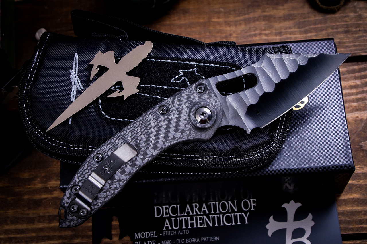 Marfione Customborka Blades Stitch Automatic Carbon Fiber 375 Dlc