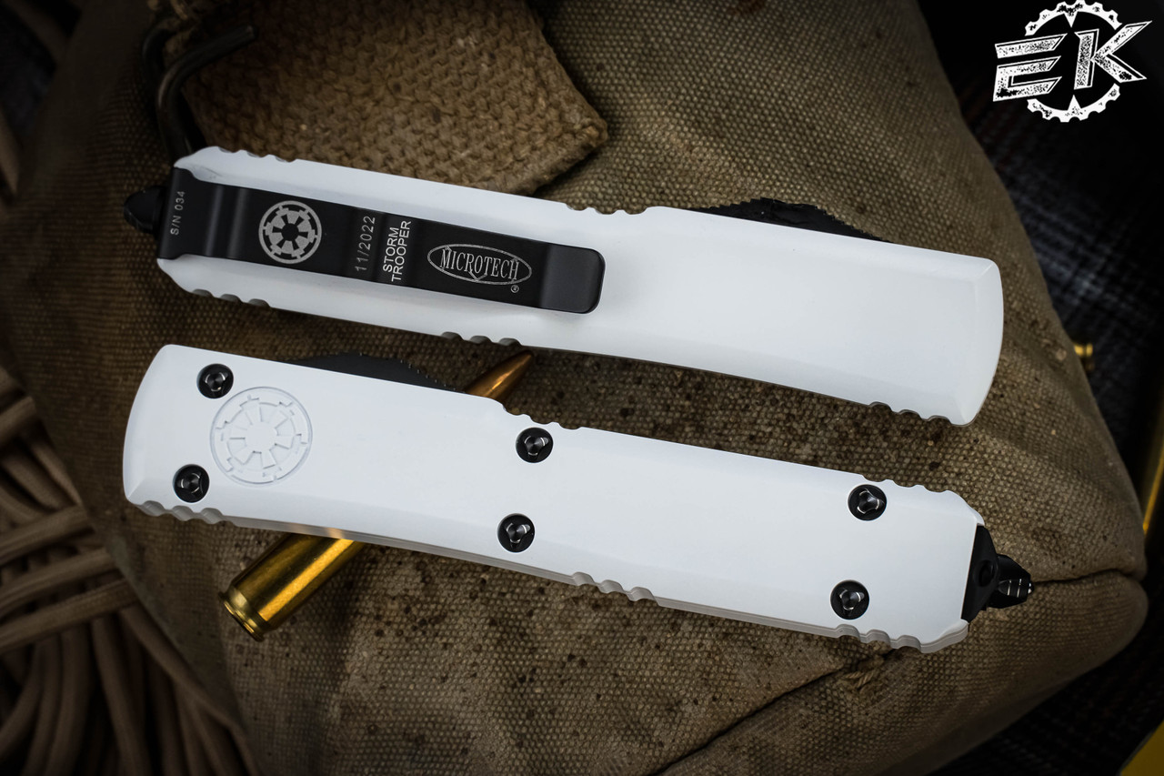 Microtech Storm Trooper Ultratech Otf Automatic Knife Deep Engraved 34