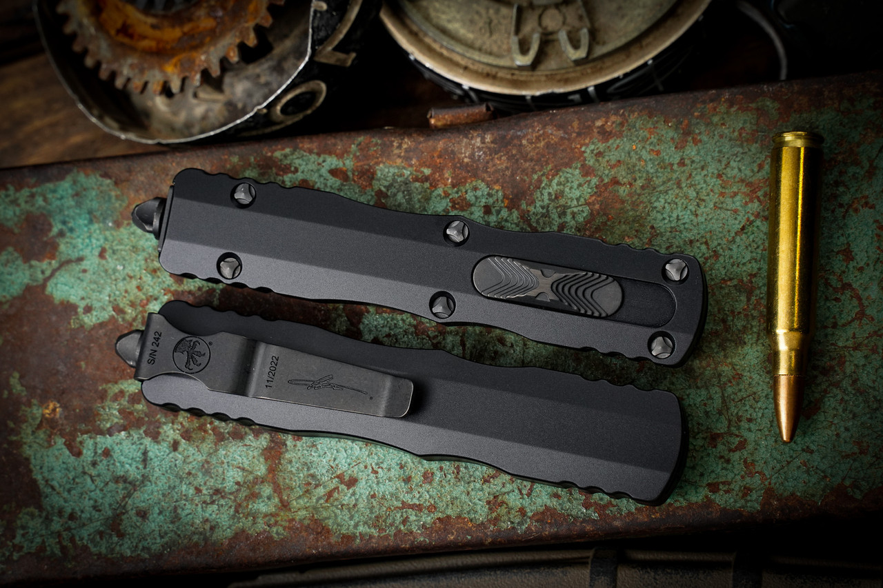 Microtech Dirac Shadow Dlc Otf Automatic Knife 3 De Dagger Serrated