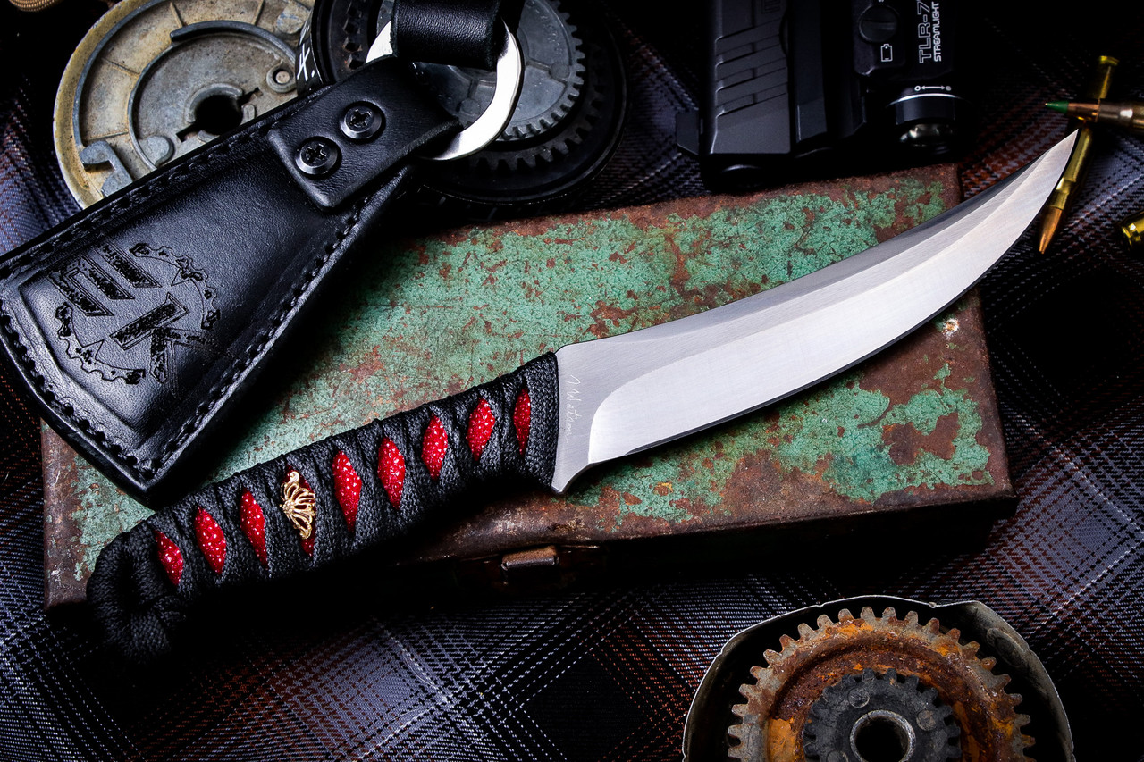 Joe Watson Magni Persian Red Stingray Fixed Blade Knife 5.25" Upswept ...