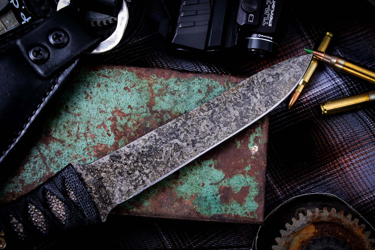 Joe Watson Yari Stingray Fixed Blade 5.25" Tanto Patina