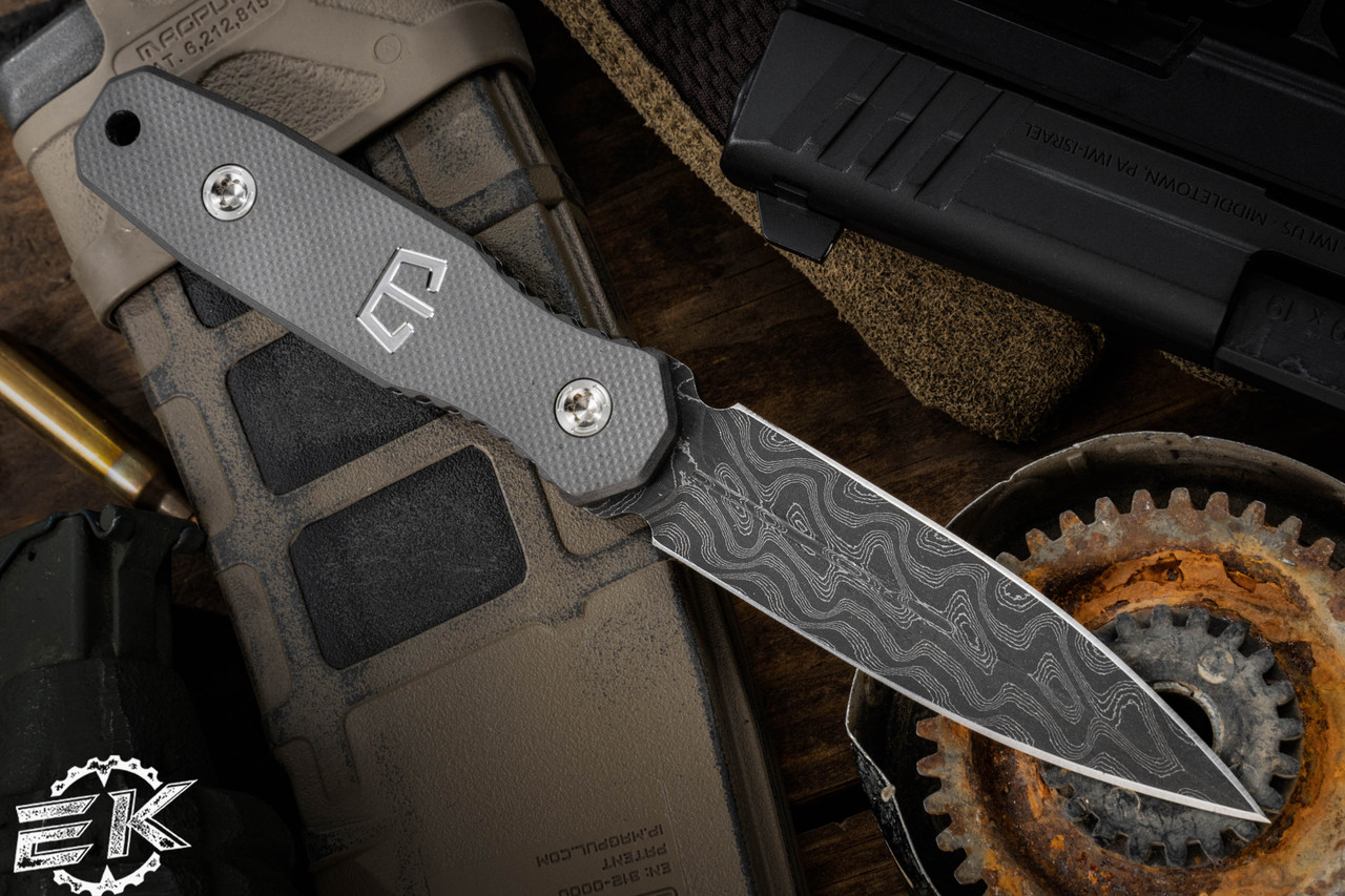 Blackside Customs P7 (Phase 7) Titanium Dagger 3.5" Nichols Damascus