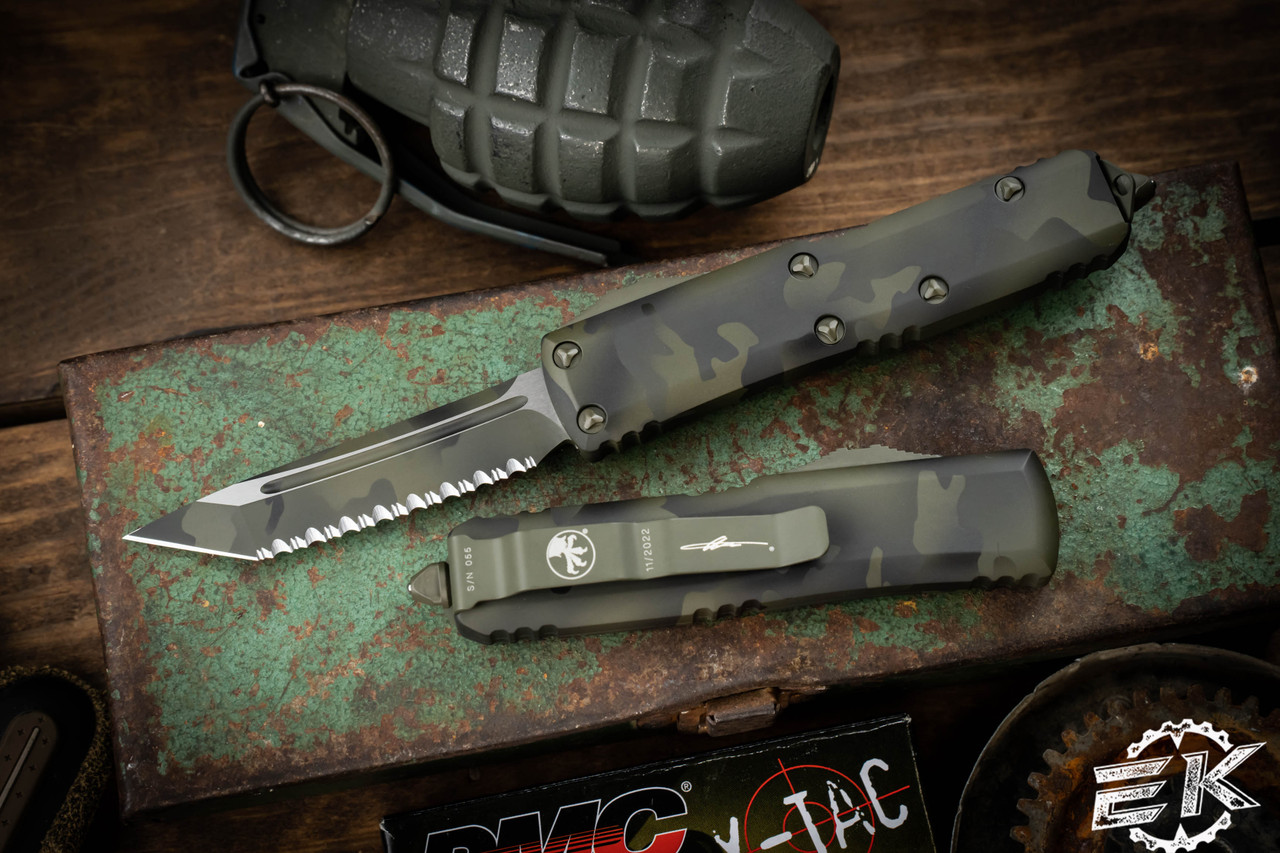 Microtech Utx 85 Od Camo Cerakote Otf Automatic Knife 3 Tanto Serrated