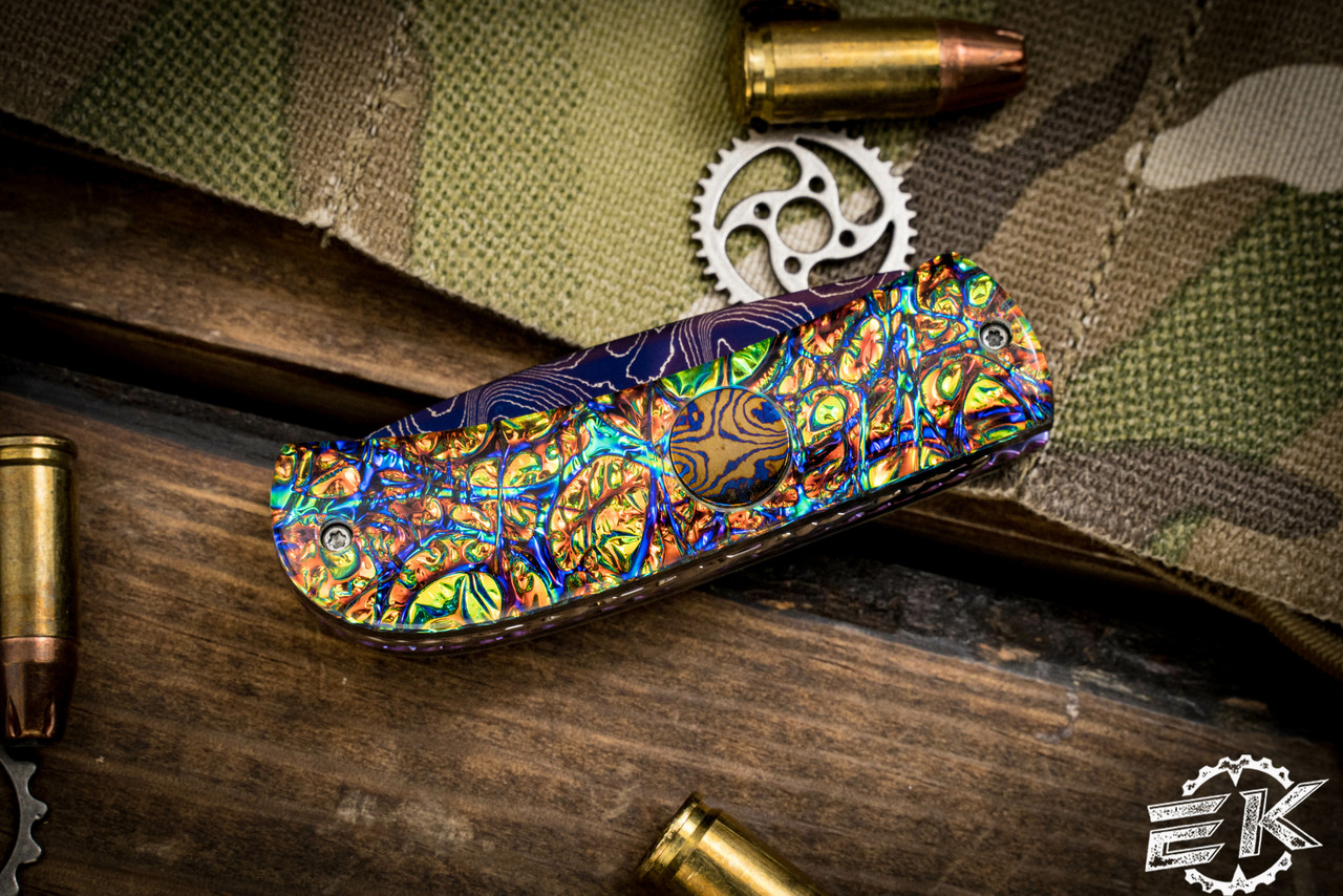 Kyle Vallotton Custom Pocket Rocket II Automatic Knife Dichrolam 2 ...