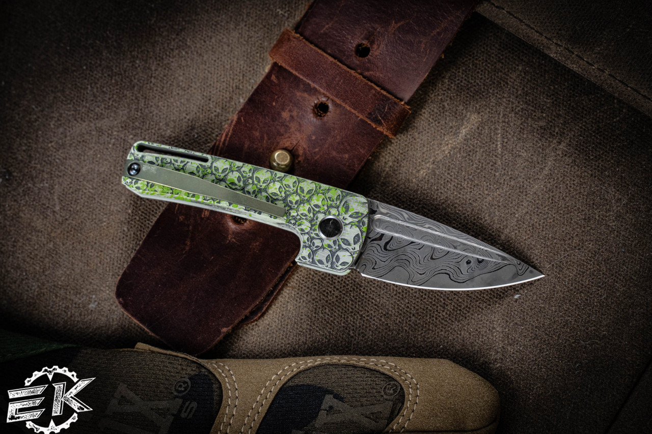 D Rocket Design Custom Alien Harlock Automatic Knife Green/White 2.0 ...