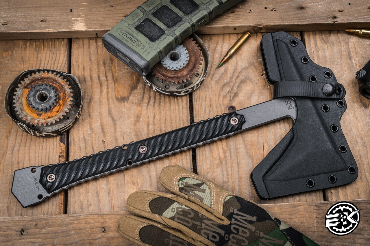 RMJ Tactical Ragnarok 14 Tomahawk Black G10 3.5" 80CRV2 Tungsten