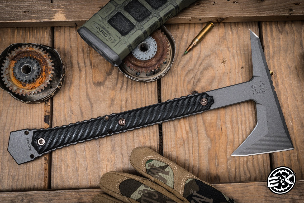 RMJ Tactical Ragnarok 14 Tomahawk Black G10 3.5" 80CRV2 Tungsten