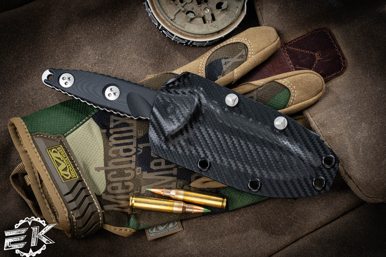 Microtech Socom Alpha Mini Fixed Blade Knife Black G10 3.75" Drop Point ...